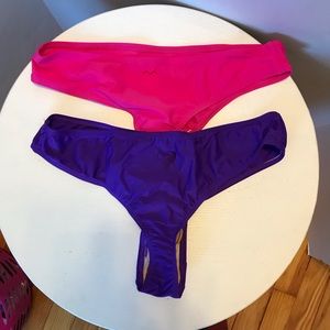 jell | Swim | Cheeky Buns Bikini Bottoms Black Pink Purple | Poshmark
